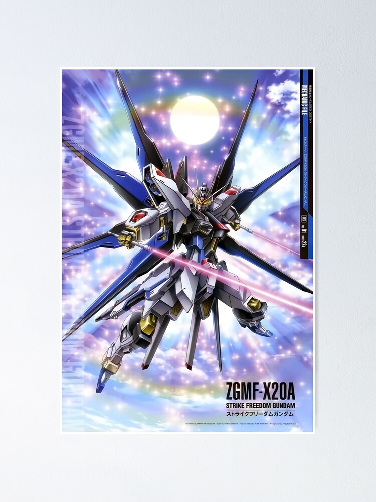 "STRIKE FREEDOM GUNDAM" Poster for Sale by crystalwwoodley | Redbubble