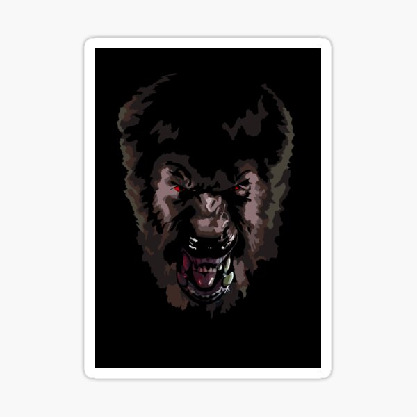 "Werewolf" Sticker for Sale by RawlinsDesigns | Redbubble