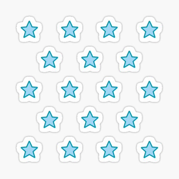 "Light Blue Stars" Sticker for Sale by OkihanaShop | Redbubble
