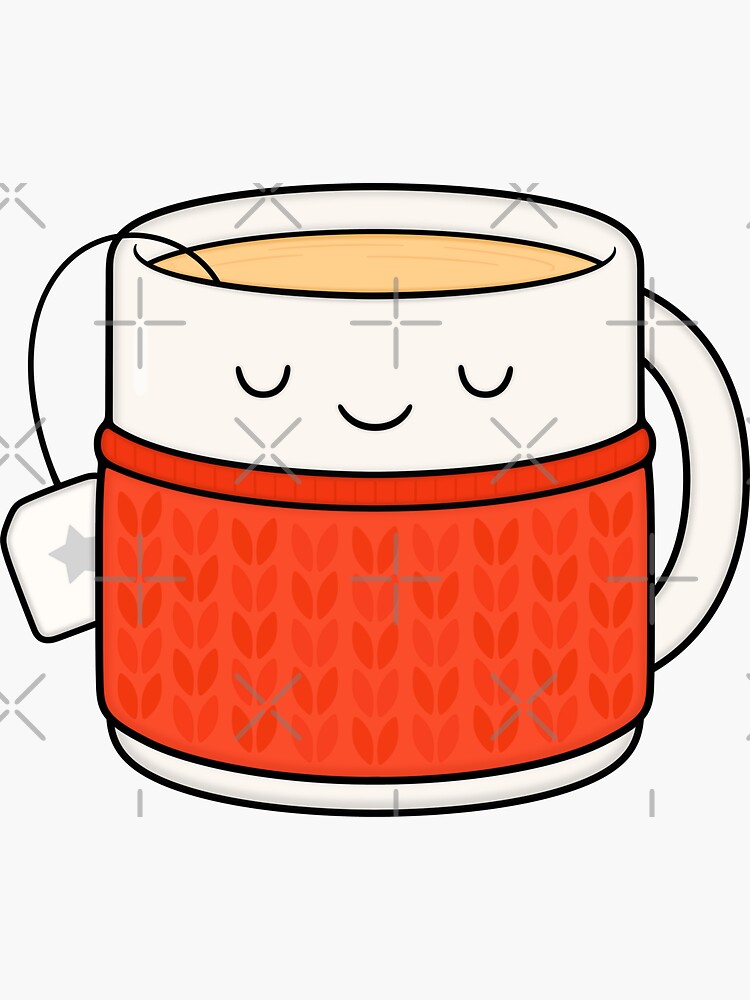 "Keep warm, drink tea!" Sticker for Sale by kimvervuurt | Redbubble