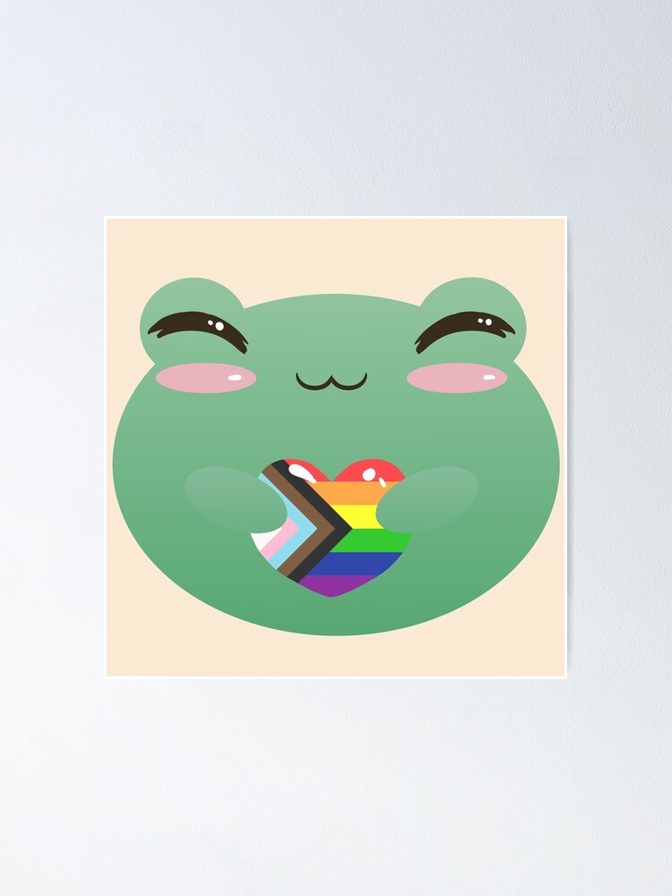 "Pride fwog" Poster by pukidraws | Redbubble