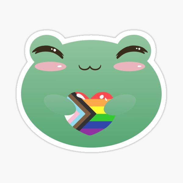 "Pride fwog" Sticker by pukidraws | Redbubble