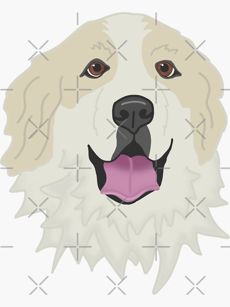 "Great Pyrenees- Badger Markings " Sticker for Sale by KantstandyaC ...