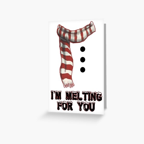 Grußkarte mit "Ich schmelze für dich | lustiges Schneemann-Zitat" von ...