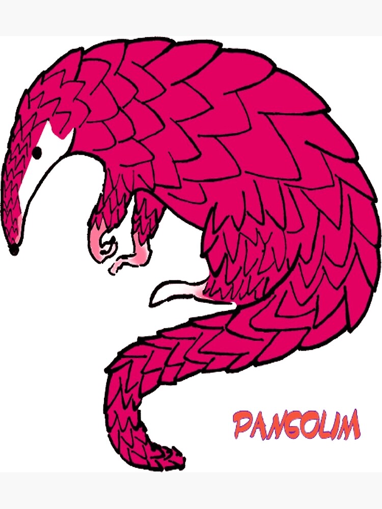 "PINK PANGOLIN ICON" Poster for Sale by fabiomineiro | Redbubble