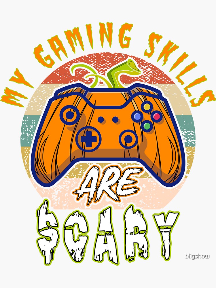 "Halloween Gaming My Gaming Skills are Scary - Black People Gaming Gift ...