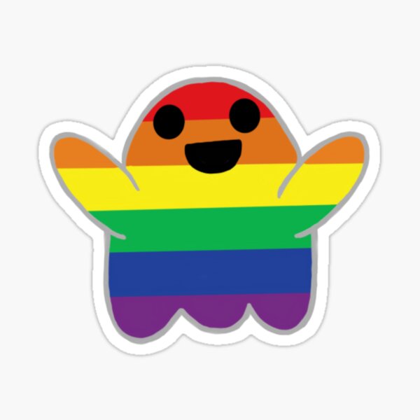 "Gay Pride Ghost" Sticker by ScullysStuff | Redbubble
