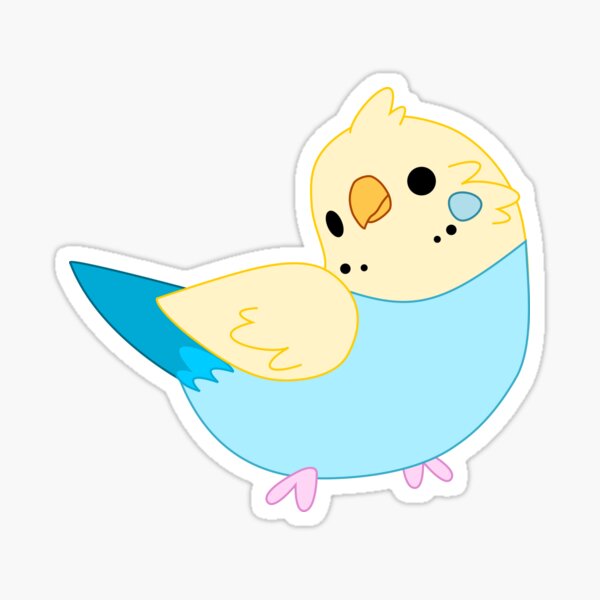 "Blue and Yellow Budgie (Parakeet)" Sticker for Sale by Wrenflight ...