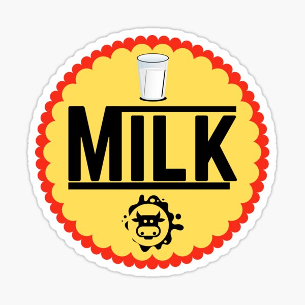 "Milk - Yellow Food Container Label " Sticker for Sale by LabelStore ...