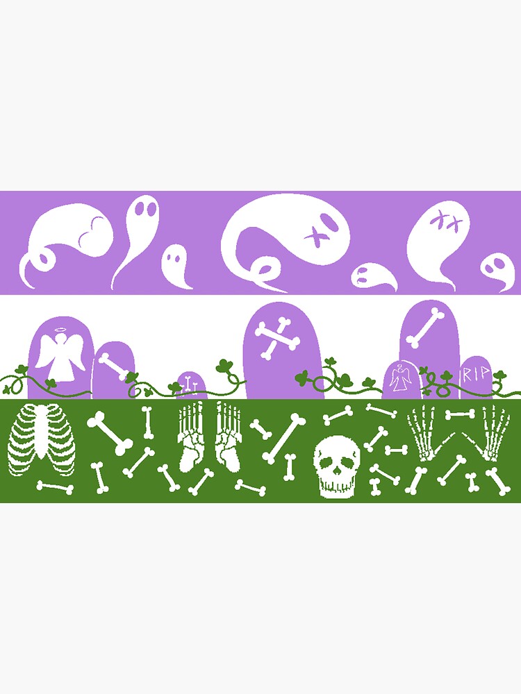 "SPOOKY Genderqueer Pride Flag" Sticker for Sale by socksonat3am ...