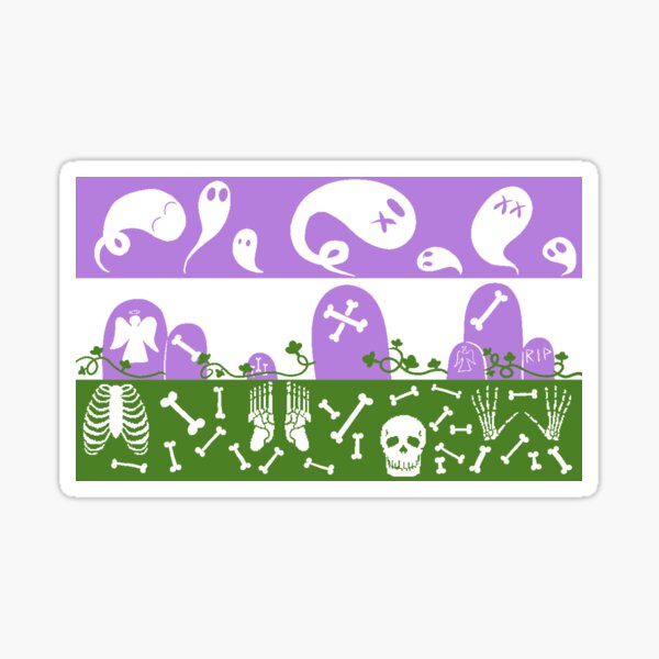 "SPOOKY Genderqueer Pride Flag" Sticker for Sale by socksonat3am ...