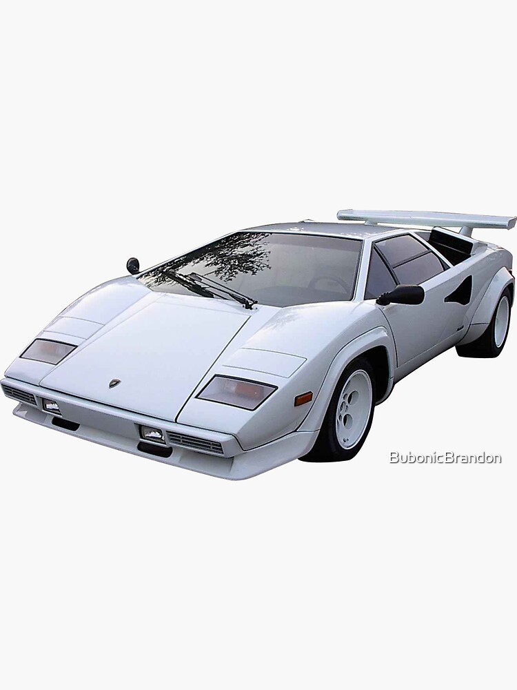 "Lamborghini Countach " Sticker for Sale by BubonicBrandon | Redbubble