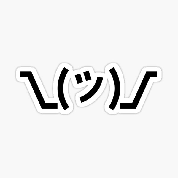 "Shrug Emoji | Funny Coding/Coder Meme" Sticker for Sale by brinikki ...