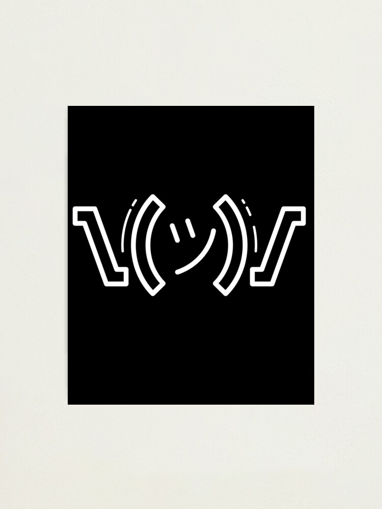 "Shrug Emoji | Funny Coding/Coder Meme" Photographic Print for Sale by ...