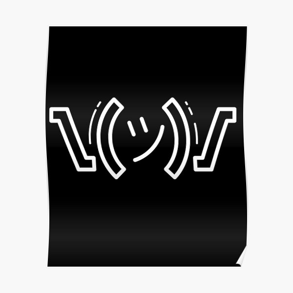 "Shrug Emoji | Funny Coding/Coder Meme" Poster for Sale by brinikki ...