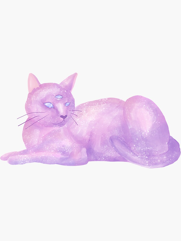 "Pink Alien Cat" Sticker for Sale by HavenAlethea | Redbubble