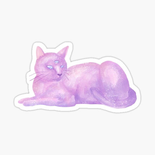"Pink Alien Cat" Sticker for Sale by HavenAlethea | Redbubble