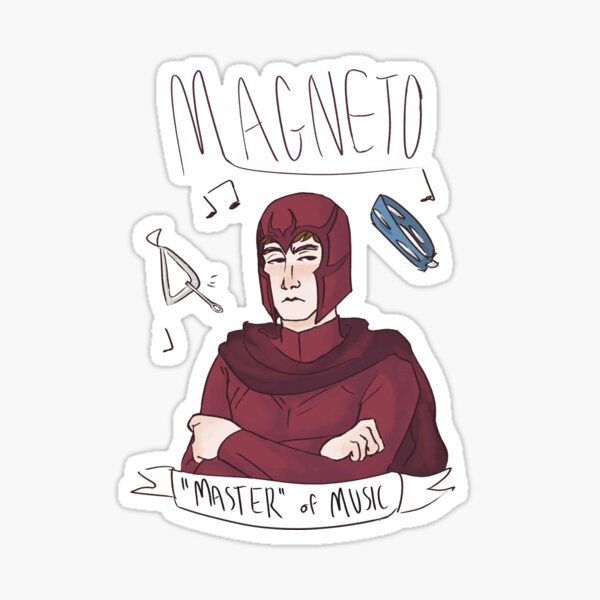 "Magneto, Master of Music" Sticker by graphitewarrior | Redbubble