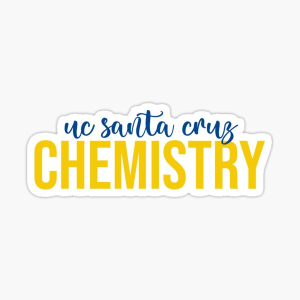 "ucsc chemistry - tall and cursive" Sticker for Sale by scollegestuff ...