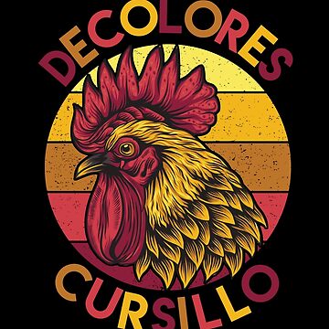 "DeColores Cursillo Rooster with Distressed Background " Poster for ...