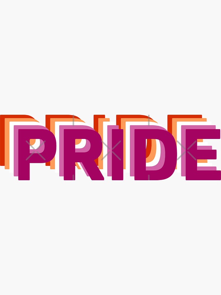 "Lesbian Pride Title" Sticker by iredesing | Redbubble