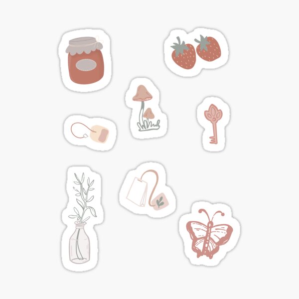 "Pink cottage core aesthetic " Sticker for Sale by Liz152 | Redbubble