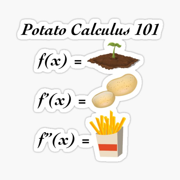 "Potato Calculus " Sticker for Sale by TheUnknown93 | Redbubble