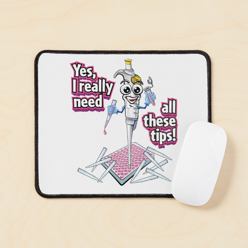 "PCR Pipette Funny Cute Science Cartoon - Yes, I Really Need All These ...