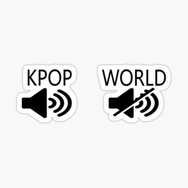 "KPOP ON WORLD OFF" Sticker for Sale by Patthoon | Redbubble