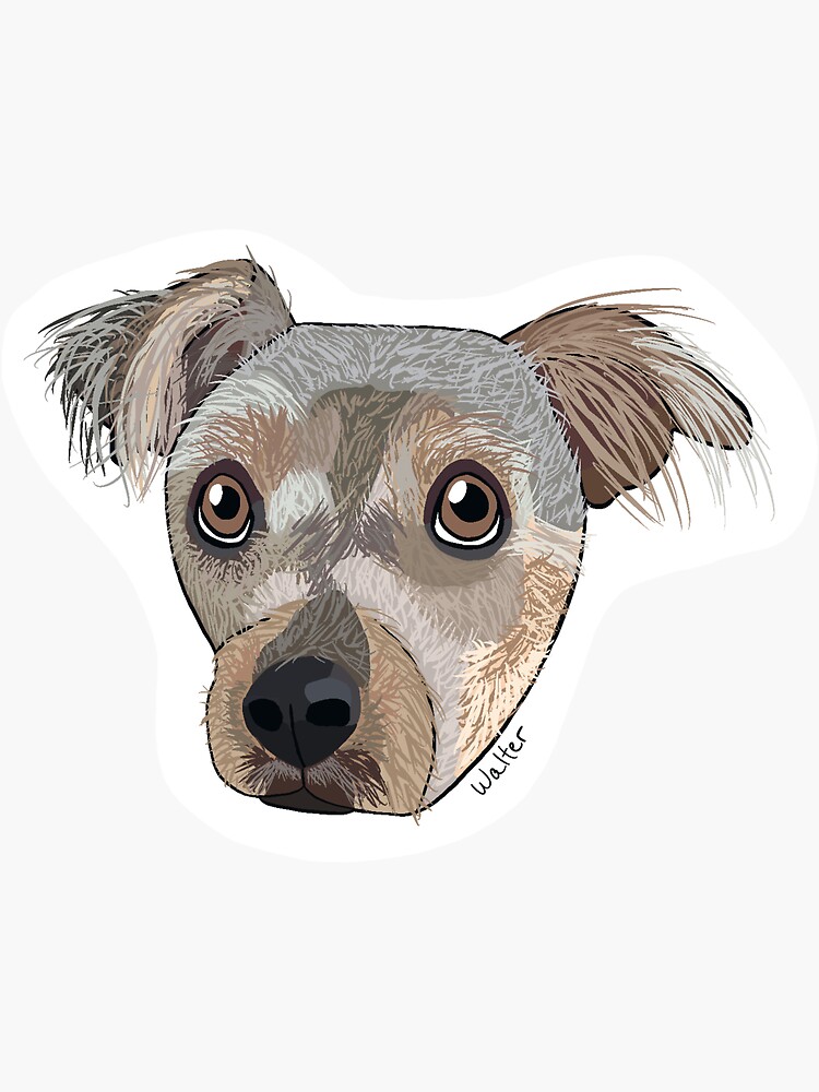 "Walter" Sticker for Sale by RossKennelDogs | Redbubble