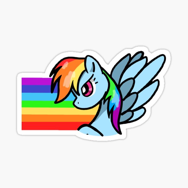 "Rainbow Dash Fanart" Sticker for Sale by green-bean-g | Redbubble