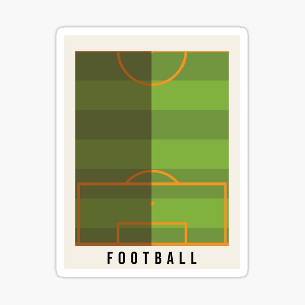 "Football field Poster" Sticker for Sale by Nightlight0 | Redbubble