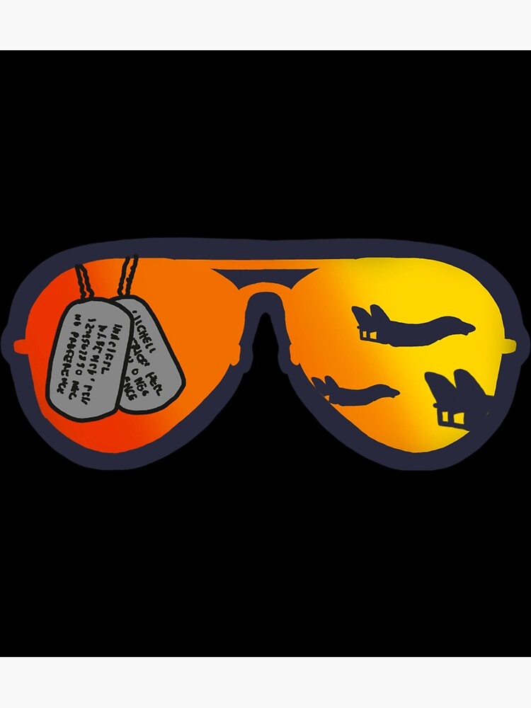 "Top Gun Aviators Sticker" Poster for Sale by gininfa6 | Redbubble