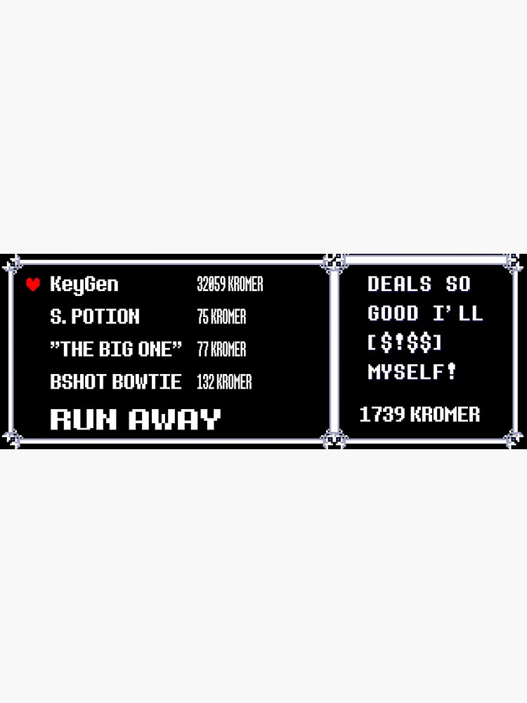 Pegatina «Menú de Spamton's Trash Shop - ¡OFERTAS TAN BUENAS QUE ME ...