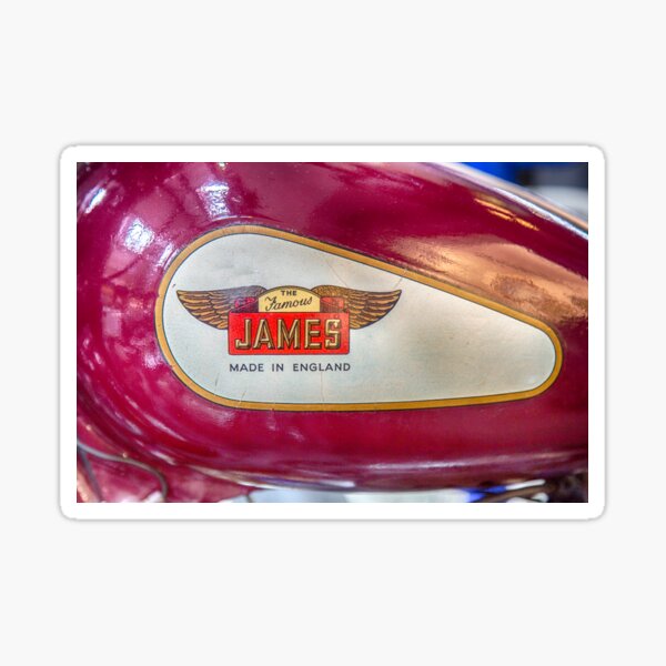 "The Famous James Motorcycle" Sticker for Sale by Stars999 | Redbubble