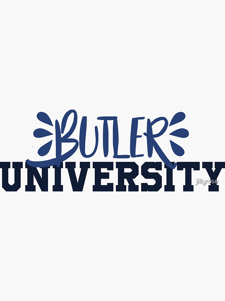 "Butler University ~text~" Sticker for Sale by jillyrose | Redbubble