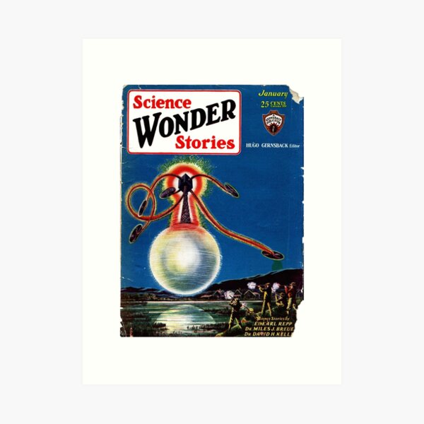 "1930's Alien Invasion Sci FI Comic Book Cover Front Page" Art Print ...