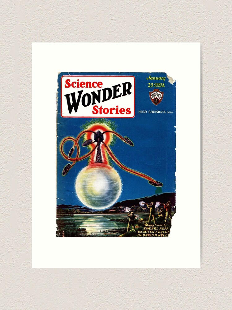 "1930's Alien Invasion Sci FI Comic Book Cover Front Page" Art Print ...