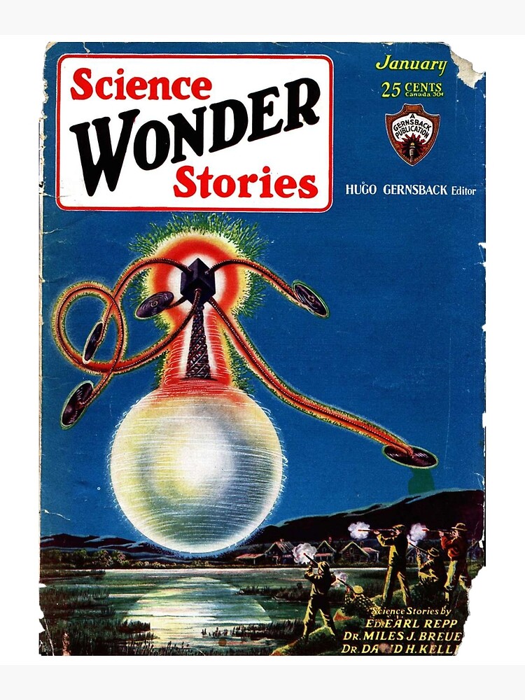 "1930's Alien Invasion Sci FI Comic Book Cover Front Page" Art Print ...