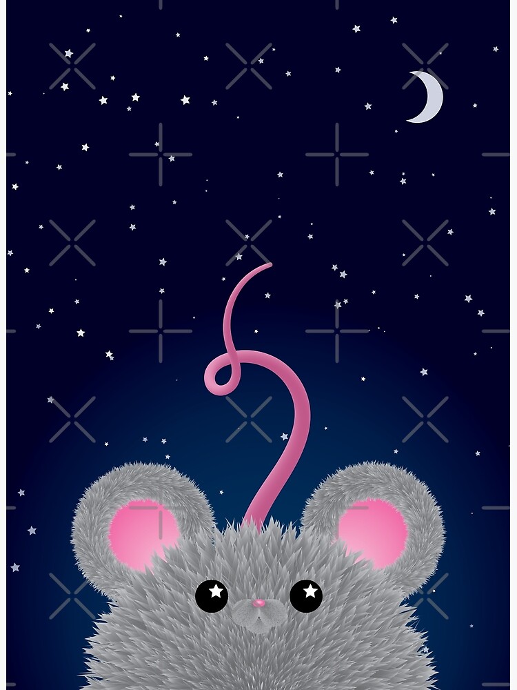 "Cute and Cuddly Fuzzy Mouse Nursery Room Art" Poster by garzonetto ...