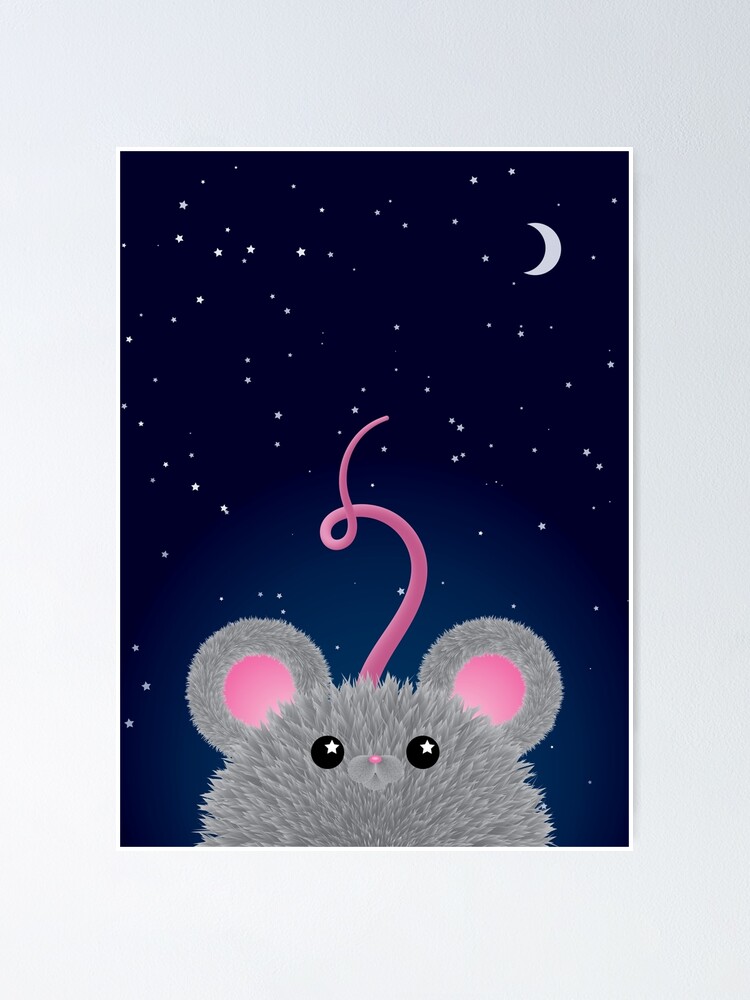 "Cute and Cuddly Fuzzy Mouse Nursery Room Art" Poster by garzonetto ...