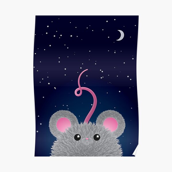 "Cute and Cuddly Fuzzy Mouse Nursery Room Art" Poster by garzonetto ...