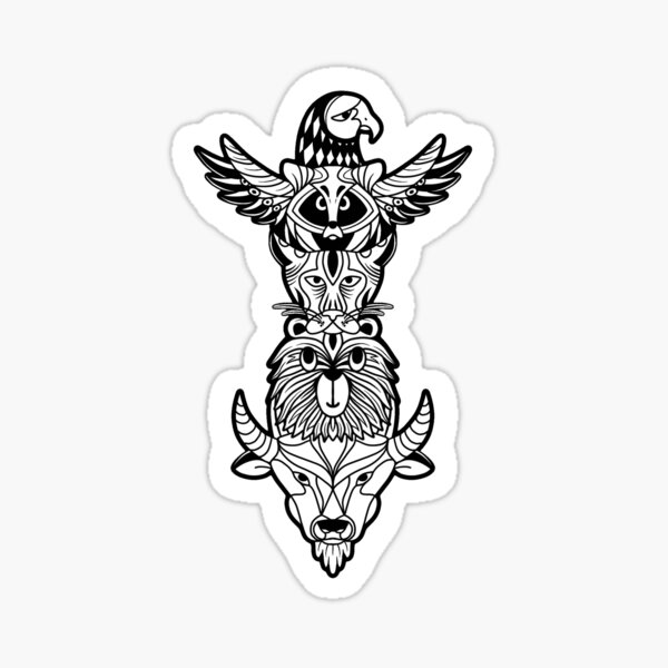 "Totem pole" Sticker for Sale by callih1231 | Redbubble