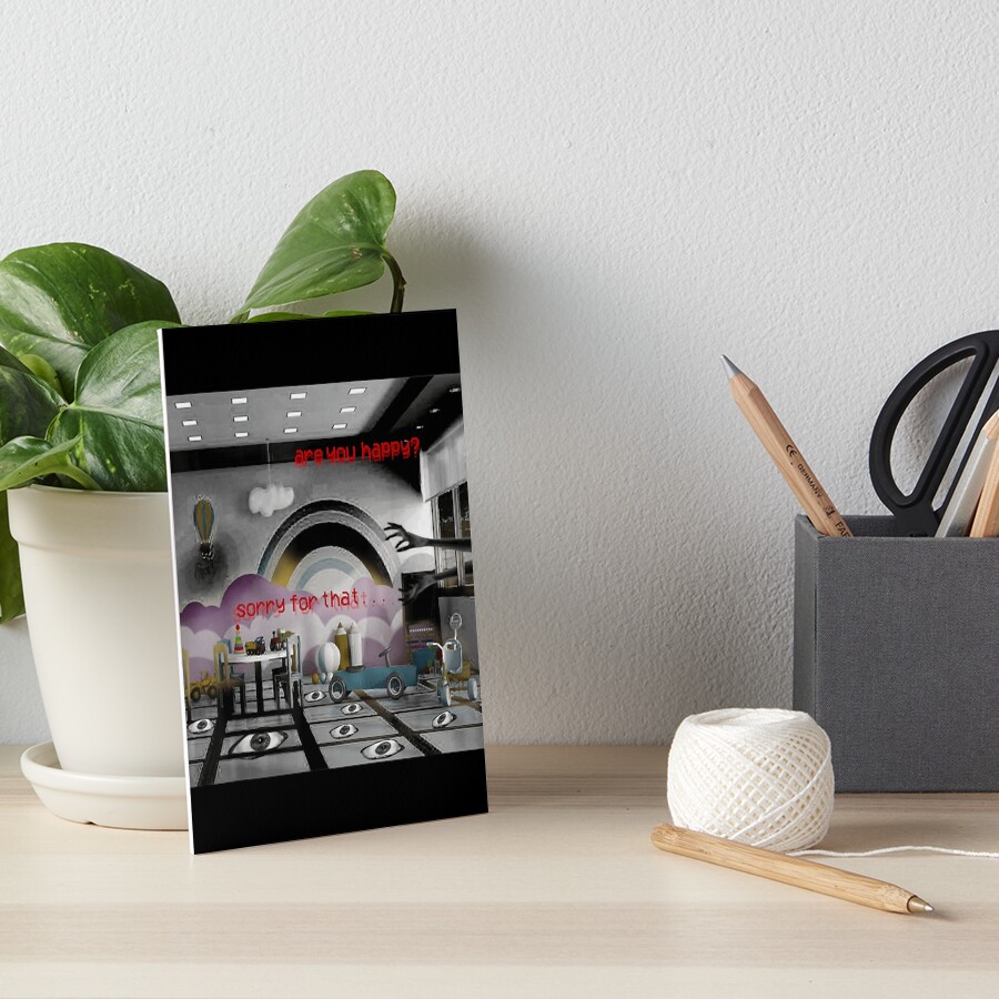 "Weirdcore Aesthetic Dreamcore Creepy Shadow & Eyes Oddcore" Art Board ...