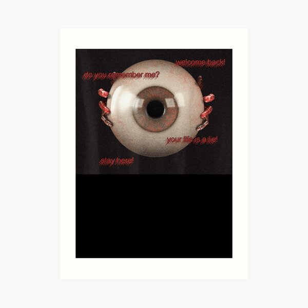"Weirdcore Aesthetic Human Eye Eyeball Creepy Strangecore" Art Print by ...