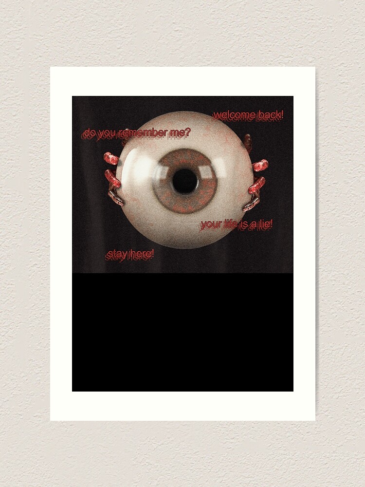 "Weirdcore Aesthetic Human Eye Eyeball Creepy Strangecore" Art Print by ...