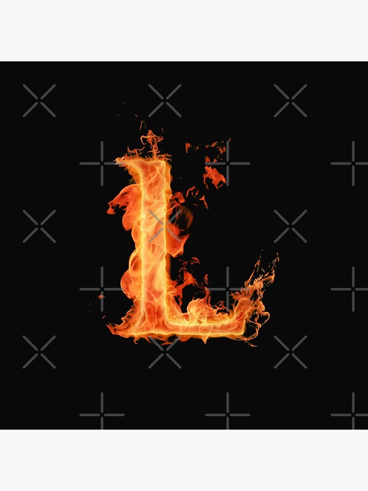 "Flaming "L" letter of text, art, fire alphabet letters flame, burn ...