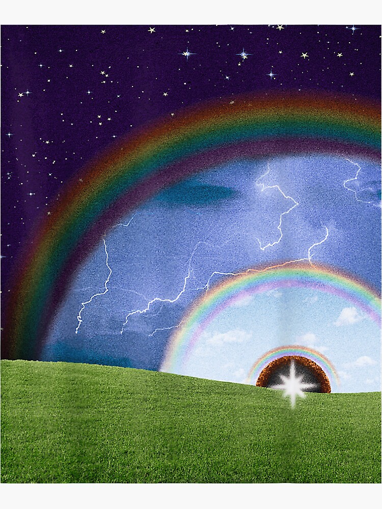 "Weirdcore Aesthetic Rainbow Space Storm Strangecore Oddcore" Sticker ...