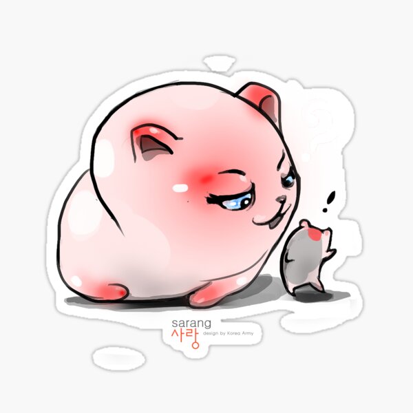 "Curious cat." Sticker by Saranghe | Redbubble