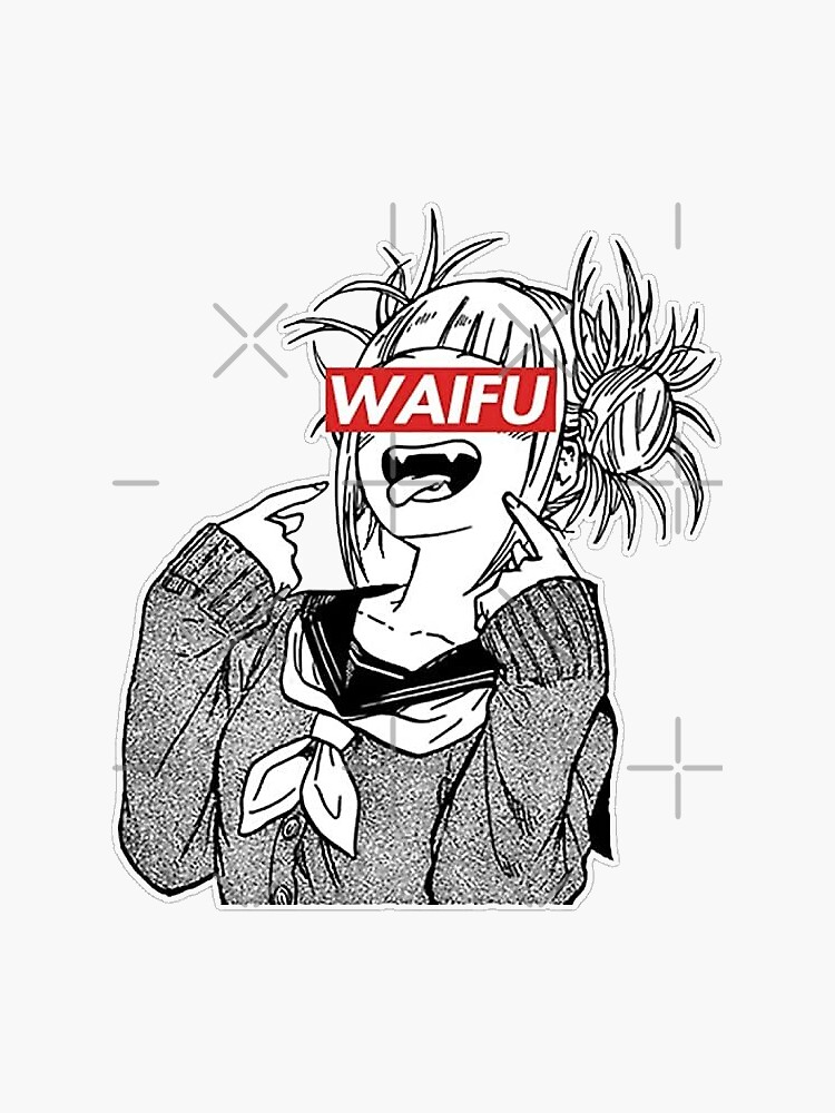 "ANIME RED WAIFU" Sticker for Sale by Estroic | Redbubble